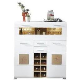 Barschrank Innostyle "FUN PLUS, TOPSELLER", wei&szlig; (wei&szlig; matt), B:120cm H:129cm T:37cm, Schr&auml;nke, Barschrank, Ma&szlig;e: 120 x 129 x 37 cm (B/H/T), mit LED-Beleuchtung