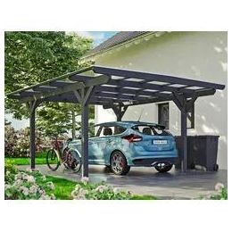 Skan Holz Einzelcarport SKANHOLZ "Odenwald", grau (dunkelgrau), B/H/T: 220cm x, Carports