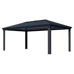 Pavillon PALRAM - CANOPIA "Dallas 6100", grau (anthrazit, anthrazit), B/H/T: 363,5cm x 296cm x 611,5cm, Pavillons, BxTxH: 364x612x296 cm