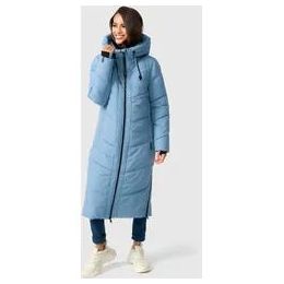 Winterjacke Marikoo "Nadaree XVI", Damen, Gr. XS, blau (powder blau), Obermaterial: 100% Polyester; Futter: 100% Polyester; Wattierung: 100% Polyester; &Auml;rmelfutter: 100% Polyester, Jacken Winterjacke, Stepp Mantel mit gro&szlig;er Kapuze