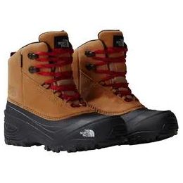 Winterstiefel The North Face "Y CHILKAT V LACE WP", Jungen, Gr. 33,5, braun (almond butter), Leder, Schuhe Winterstiefel, Snowboots, Winterboots, Winterschuhe, wasserdicht