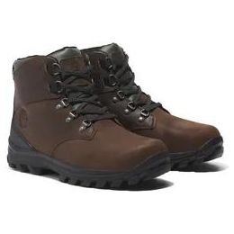 Winterstiefel Timberland "CHILLBERG MID LACE UP WATERPROOF SNOW BOOT", Herren, Gr. 41, braun (schwarz braun), Leder, Synthetik, Schuhe Winterstiefel, Snowboots, Winterboots, Winterschuhe, wasserdicht