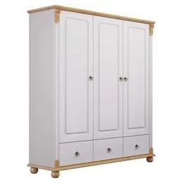 W&auml;scheschrank OTTO HOME "Tessin", wei&szlig; (wei&szlig;, honig), B:128cm H:140cm T:38cm, Massivholz, Schr&auml;nke, aus massiver Kiefer, in 2 Breiten, viel Stauraum, FSC zertifiziert