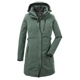 Parka Killtec "KOW 165 WMN PRK", Damen, Gr. 46, grau (graugr&uuml;n), Obermaterial: 100% Polyester;Futter: 100% Polyester;F&uuml;llung: 100% Polyester, Jacken Parka, Wasser- und winddichter Parka mit Teddyfleece und abnehmbarer Kapuze