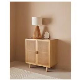 Kommode "Lina", beige (naturfarben), B:80cm H:82cm T:42cm, FSC-zertifizierter Holzwerkstoff, LeGer Home by Lena Gercke, Sideboards, Kommode, Mit Rattan Einsatz, 2 Innenf&auml;cher, teilmassiv