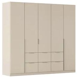 Dreht&uuml;renschrank OTTO HOME "Kleiderschrank Schrank Garderobe AGORDO mit Dekor- oder Hochglanzfront", beige (beige (champagner)), B:226cm H:210cm T:54cm, Holzwerkstoff, Schr&auml;nke, Dreht&uuml;renschrank, mit Au&szlig;enschubk&auml;sten, in 7 Breiten und 2 H&ouml;hen MADE IN GERMANY