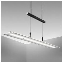 B.K.LICHT LED Pendelleuchte "BKL1491 LED Pendellampe, stufenlos h&ouml;henverstellbar, dimmbar via Touch", schwarz, 1, H: 175cm, 1 Stk., Leuchten, 3.000K, 1.750Lm, 16W, 85x175 cm, Schwarz, LED Pendelleuchte