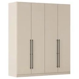 Kleiderschrank Rauch "Dreht&uuml;renschrank Schrank Garderobe W&auml;scheschrank Schlafzimmer AVOLA", beige (beige (champagner)), B:181cm H:197cm T:54cm, Holzwerkstoff, Schr&auml;nke, Kleiderschrank, mit hochwertigen Stangengriffen in Schwarz aus Metall MADE IN GERMANY, Topseller