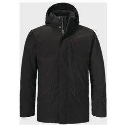Sch&ouml;ffel Doppeljacke SCH&Ouml;FFEL "Urban 3in1 Parka Style Borkol MNS", Herren, Gr. 50, schwarz (9990, schwarz), Aussenjacke Oberstoff: Aussenseite: 100% Polyester; (Membran: Polyurethan); Futter: 100% Polyester; Futter: 100% Polyester Innenjacke Oberstoff: 100% Polyester; Futter: 100% Polyester; Wattierung: 100% Polyester, regular fit, hoch geschlossener Ausschnitt, Jacken