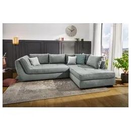 Jockenh&ouml;fer Ecksofa JOCKENH&Ouml;FER GRUPPE "Rascasse L-Form, B: 322 cm", mittelgrau, B:322cm T:125cm, Korpus: 100% Polyester;Kissen: 100% Polyester, Sofas, Ecksofa, mit Zierkissen, XXL-Sofa