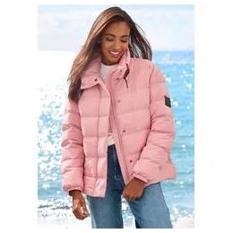 Steppjacke ELBSAND, Damen, Gr. M/38, rosa, Obermaterial: 100% Polyester. Futter: 100% Polyester. F&uuml;llung: 100% Polyester, Jacken Steppjacke, mit gro&szlig;em seitlichen Logo-Print
