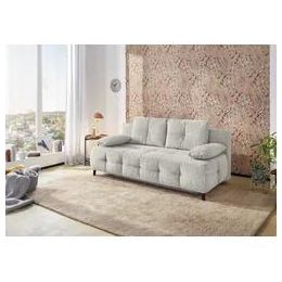 Jockenh&ouml;fer Schlafsofa JOCKENH&Ouml;FER GRUPPE "Phil, B: 207 cm, Liegefl. 150x200 cm", hellgrau, B:207cm T:104cm, Korpus: 100% Polyester;Kissen: 100% Polyester, Sofas, Schlafsofa, mit Bettfunktion & Bettkasten