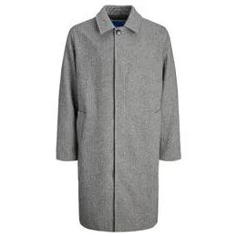 Jack & Jones Langmantel JACK & JONES "JORNORREBRO WOOL BLEND MAC COAT", Herren, Gr. XXL, braun (chocolate braun checks:checks), Web, Obermaterial: 65% Polyester, 30% Wolle, 5% sonstige Fasern, kariert, regular fit normal, M&auml;ntel