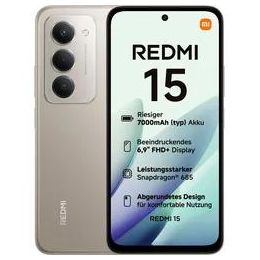 Xiaomi Smartphone "Redmi 15 128 GB", Energieeffizienz: B (A-G), grau (titan gray), 128 GB, Mobiltelefone