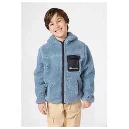 Fleecejacke Champion "Polar Hooded Full Zip Top", Jungen, Gr. XXL (176), clbl, Obermaterial: 100% Polyester, Jacken Fleecejacke, f&uuml;r Kinder und Jugendliche, sportlicher Stil, mit Kapuze