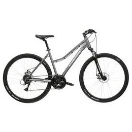 Crossrad KROSS "Crossrad Damen 28" Move 2.0 grau 24 G&auml;nge" Gr. 48, grau, schwarz, Fahrr&auml;der, Damen, 48cm, 28 Zoll (71,12cm) hinten: 28 Zoll (71,12cm)