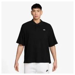 Langarmshirt Nike SPORTSWEAR "M NK CLUB SS POLO COLLECTION", Herren, Gr. XL, schwarz, schwarz, wei&szlig;, Obermaterial: 100% Baumwolle, Shirts Langarmshirt