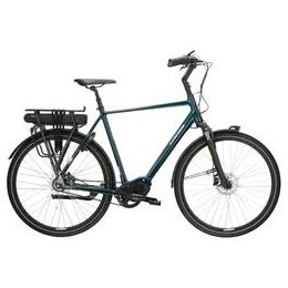E-Bike KROSS "E-Citybike Sentio Hybrid 5.0 28 Zoll blau - Shimano Mittelmotor" Gr. 61, blau, schwarz, Elektrofahrr&auml;der, Herren, 61cm, 28 Zoll (71,12cm), SHIMANO 36 V/250 W, Mittelmotor DU-E500