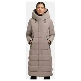 Wintermantel Khujo "Sensy-YM", Damen, Gr. XS (34), grau, Obermaterial: 100% Polyester. Innenfutter: 100% Nylon. Wattierung: 100% Polyester, tailliert kniebedeckend, Rundhals, &Auml;rmel ohne &Auml;rmelschlitz normaler Saum, M&auml;ntel Wintermantel, Warmer Steppmantel mit Kapuze