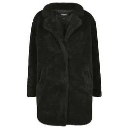 Parka Urban Classics "Urban Classics Damen Ladies Oversized Sherpa Coat", Damen, Gr. XXL, schwarz, 100% Polyester, unifarben, oversize, amerikanischer Ausschnitt, Jacken Parka