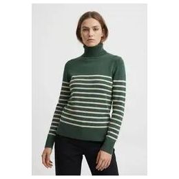 Rollkragenpullover SAINT TROPEZ "MilaSZ St. Rollneck", Damen, Gr. XXL, braun (june braun rice stripe), Strick, Obermaterial: 80% Viskose, 20% Polyacryl, gestreift, regular fit normal, Pullover Rollkragenpullover