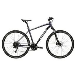Crossrad KROSS "Crossrad Herren 28" Evado 5.0 blau 18 G&auml;nge" Gr. 48, blau, schwarz, Fahrr&auml;der, 48cm, 28 Zoll (71,12cm) hinten: 28 Zoll (71,12cm)
