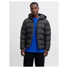Jack & Jones Steppjacke JACK & JONES "JJELEMENTS PU PUFFER SN", Damen, Gr. L, schwarz, Web, Obermaterial: 100% Polyester, unifarben, regular fit, Jacken Steppjacke