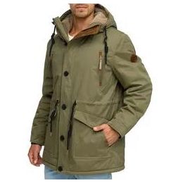 Parka INDICODE "INGillespie", Herren, Gr. XL, army, Web, Obermaterial: 100% Polyester, unifarben, regular fit, Jacken Parka
