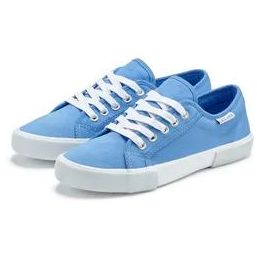 Sneaker Lascana, Damen, Gr. 42, hellblau, Obermaterial: 100% Textilmaterial. Decksohle: 100% Textilmaterial. Futter: 100% Textilmaterial. Laufsohle: 100% Synthetik, unifarben, Basic, Schuhe Skaterschuh Canvassneaker Sneaker low, aus Textil, Schn&uuml;rhalbschuh, Freizeitschuh, Turnschuh