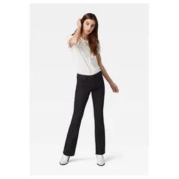 Bootcut-Jeans Mavi "BELLA MID-RISE", Damen, Gr. 26, L&auml;nge 32, schwarz (double schwarz str), Stoff, 56% Baumwolle, 28% Polyester, 14% Viscose, 2% Elasthan, bootcut fit lang, Jeans, Schmale Bootcut