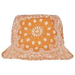 Fischerhut Flexfit "Flexfit Accessoires Bandana Print Bucket Hat", Damen, Gr. onesize, orange, 100% Baumwolle, H&uuml;te