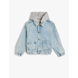 KOTON Jacke Jungen Gr&ouml;&szlig;e 122/128 blue denim / graumeliert