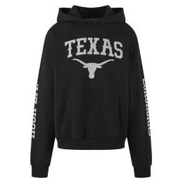 Kapuzensweatshirt "Upscale by Mister Tee Texas Longhorns 25 Oversize Hoody", Herren, Gr. S, schwarz, 100% Baumwolle, UPSCALE BY Mister Tee, bedruckt, Sweatshirts