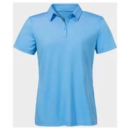 Sch&ouml;ffel Poloshirt SCH&Ouml;FFEL "CIRC Polo Shirt Tauron L", Damen, Gr. 36, 8105, blau, Oberstoff: 100% Polyester, V-Ausschnitt, Shirts
