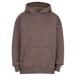 Kapuzenpullover DROPSIZE "Dropsize HEAVY OVERSIZE HD LOGO HOODIE", Herren, Gr. S, braun, 70% Baumwolle, 30% Polyester, mehrfarbig, oversize, ohne Ausschnitt, Pullover Kapuzenpullover