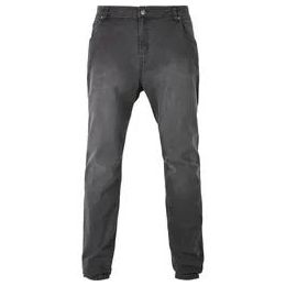 Bequeme Jeans Urban Classics "Urban Classics Herren Slim Fit Zip Jeans", Herren, Gr. 30/32, L&auml;nge 32, realschwarz washed, 98% Baumwolle, 2% Elasthan, unifarben, Jeans