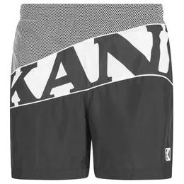 Shorts Karl Kani "Karl Kani Herren KM242-014-2 Wavy Retro Black Trackshorts", Herren, Gr. S, US-Gr&ouml;&szlig;en, schwarz, wei&szlig;, 100% Polyester, normal, Hosen Shorts