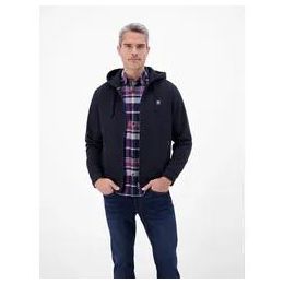 Sweatjacke Lerros "Hoodie Sweat-Jacke", Herren, Gr. L, classic navy, 50% Baumwolle, 50% Polyester, Sweatjacken Sweatjacke, Kapuzensweatjacke mit Tunnelzug und seitlichen Rei&szlig;verschlusstaschen
