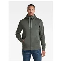 G-Star Raw Longpullover G-STAR "Premium Core Hooded Zip Sweater", Herren, Gr. M, graphite, Obermaterial: 55% Baumwolle, 45% Polyester, Pullover Longpullover