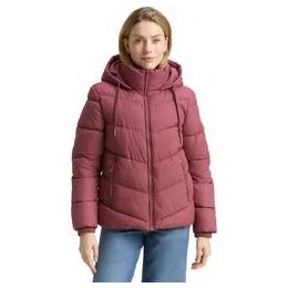 Steppjacke Tom Tailor, Damen, Gr. S, deeply mauve, Steppware, Obermaterial: 100% Polyester. Futter: 100% Polyester, unifarben, regular fit taillenbedeckt, elastischer Bund, Jacken Steppjacke, mit Kapuze