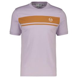 Sergio Tacchini T-Shirt 'Master' Herren Gr&ouml;&szlig;e XL braun / flieder / wei&szlig;