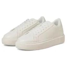 Jack & Jones Sneaker JACK & JONES "JFWASPIRE CUPSOLE", Herren, Gr. 41, wei&szlig;, Lederimitat, Schuhe Sneaker, Schn&uuml;rschuh, Halbschuh, Freizeitsneaker in cleaner Optik