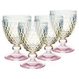 Villeroy & Boch Wei&szlig;weinglas VILLEROY & BOCH "Wei&szlig;weingl&auml;ser Boston Pearl 125 ml 4er Set bunt", bunt, 4 tlg., Glas, Trinkgef&auml;&szlig;e, Wei&szlig;weinglas