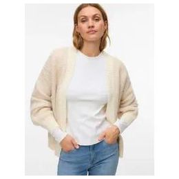 V&eacute;ro Moda Strickjacke VERO MODA "VMLOVELY LS OPEN CARDIGAN", Damen, Gr. M, birch detail:with mel, silber mink mel, Strick, Obermaterial: 78% Polyester, 12% Nylon, 8% Wolle, 2% Elasthan, unifarben, regular fit normal, V-Ausschnitt, Strickjacken Strickjacke, mit Wolle und Stretch