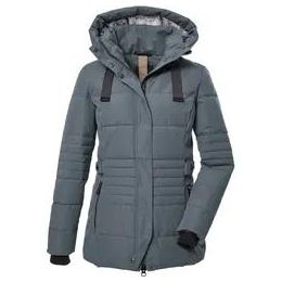 Steppjacke "GW 25 WMN QLTD JCKT", Damen, Gr. 40, graublau, Obermaterial: 88% Polyester, 12% Baumwolle;Futter: 100% Polyester;F&uuml;llung: 100% Polyester, G.I.G.A. DX BY KILLTEC, Jacken Steppjacke, Taillierte Winterjacke, wasserabweisend, winddicht, abnehmbare Kapuze