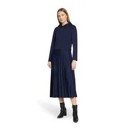 Druckkleid Cartoon "Damen mit Kapuze", Damen, Gr. 34, Normalgr&ouml;&szlig;en, dunkelblau, Obermaterial: 50% Viskose, 45% Polyester, 5% Elasthan, Basic schmal lang, Rundhals, Kleider Druckkleid