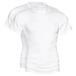 Unterziehshirt Mey "Noblesse", Herren, Gr. 4/S, N-Gr, wei&szlig;, Obermaterial: 100% Baumwolle, k&ouml;rpernah, Rundhals, Unterhemden, ohne Seitenn&auml;hte, Feinripp, Rundhalsausschnitt, Kurzarm, atmungsaktiv
