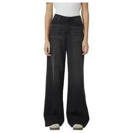 Weite Jeans s.Oliver, Damen, Gr. 42, L&auml;nge 32, anthrazit, Denim/Jeans, Obermaterial: 73% Lyocell, 27% Baumwolle, unifarben, weit lang, Jeans, im Five-Pocket Style