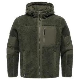Pl&uuml;schjacke Ragwear "Chille", Herren, Gr. L (52), olivgr&uuml;n, Obermaterial: 100% Polyester. Innenfutter: 100% Polyester. Wattierung: 100% Polyester, gerade h&uuml;ftbedeckend, hoch geschlossener Ausschnitt, &Auml;rmel ohne &Auml;rmelschlitz elastischer Bund mit innenliegendem Gummizug, Jacken, Flauschige &Uuml;bergangsjacke aus Teddyfleece