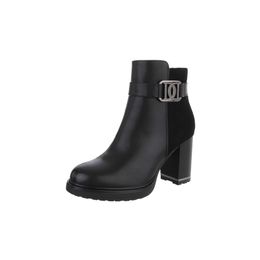 Ital-Design Stiefelette Damen Gr&ouml;&szlig;e 38 schwarz Winterschuhe